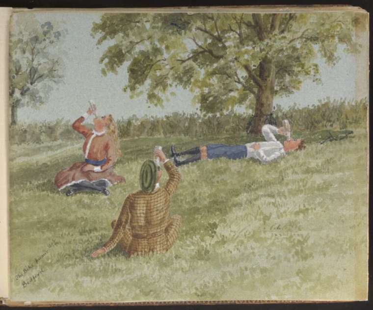 The bike picnic by Richard Wingfield Stuart - Fineart.bike